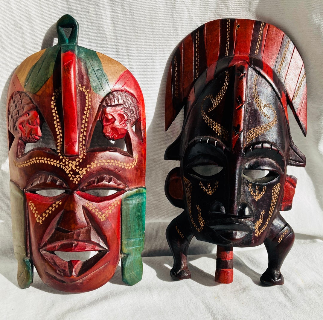 Rare Handmade African Decor Masks Soapstone Bowl - Etsy