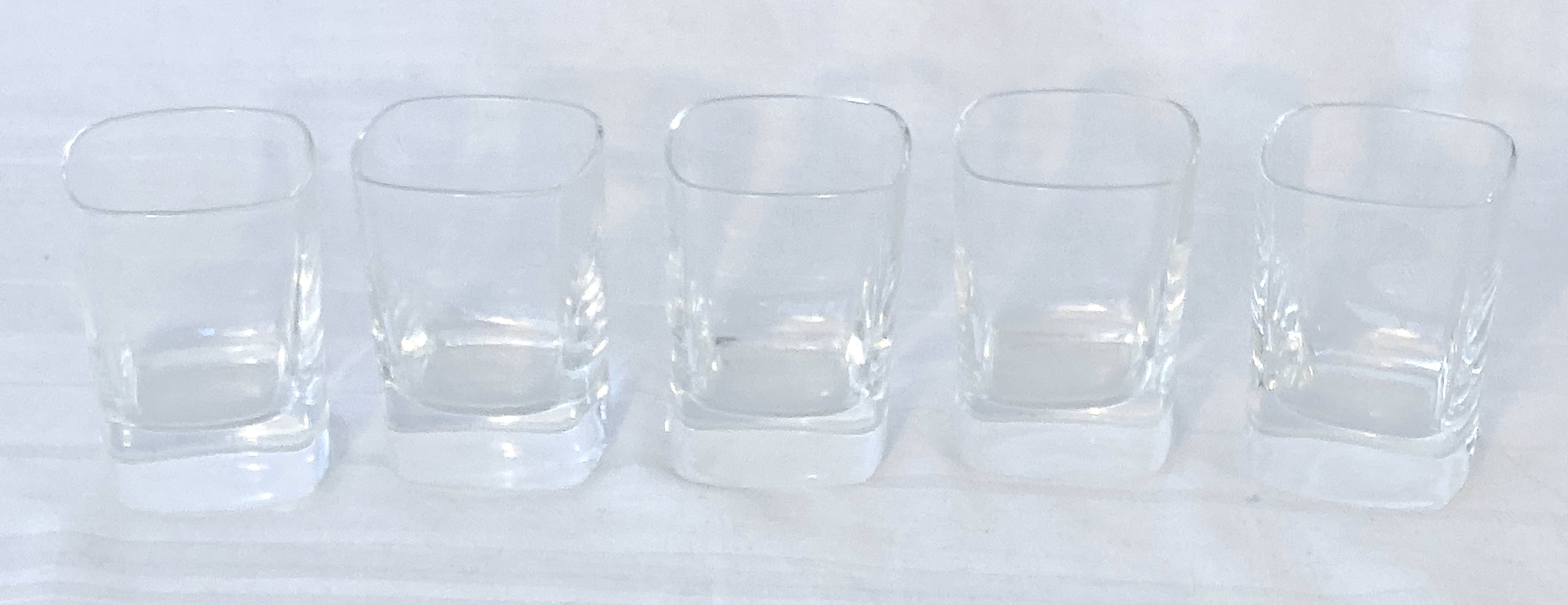 Mid Century Vintage Blown Glass Square Shot Glasses Set of - Etsy