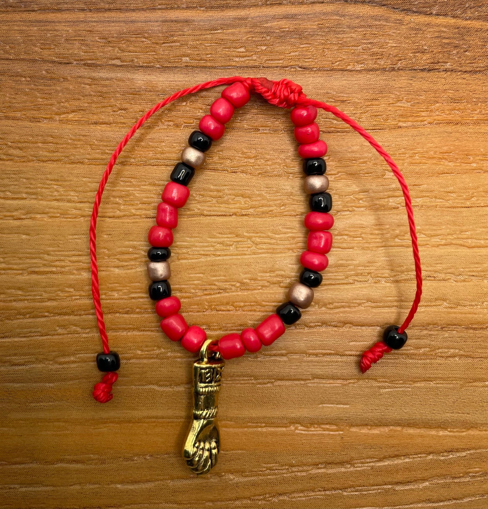 Evil Eye Bracelet (mano De Azabache) - Puerto Rico - Red/black/gold ...