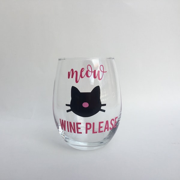Meow Wine Glass - Etsy