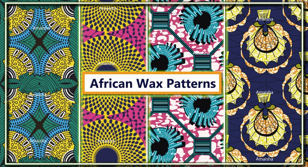 African Digital Seamless Vector Patterns, Tribal Texture, African Wax ...