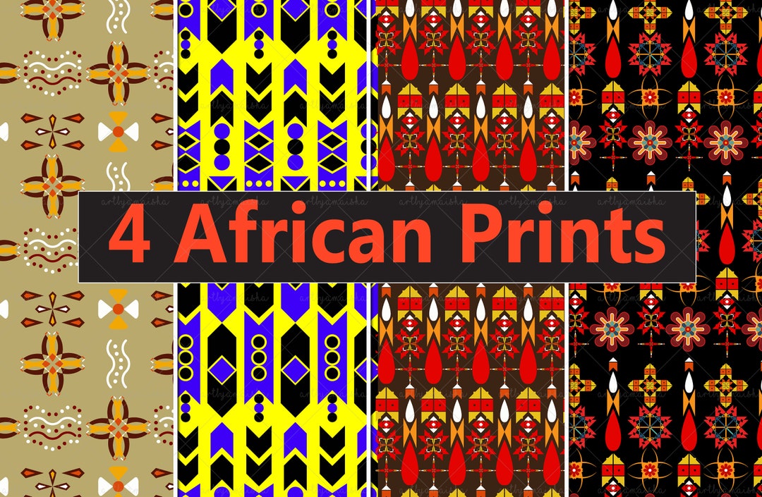 4 African Prints Eps Vector Files, Vector File, Quick Download - Etsy