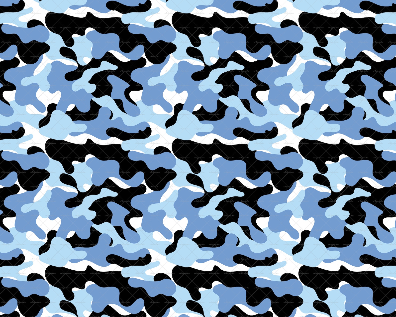 Blue Camo Seamless Pattern, War Print Background (digital Download) - Etsy