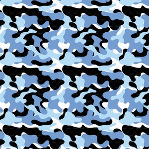 Blue Camo Seamless Pattern, War Print Background (digital Download) - Etsy