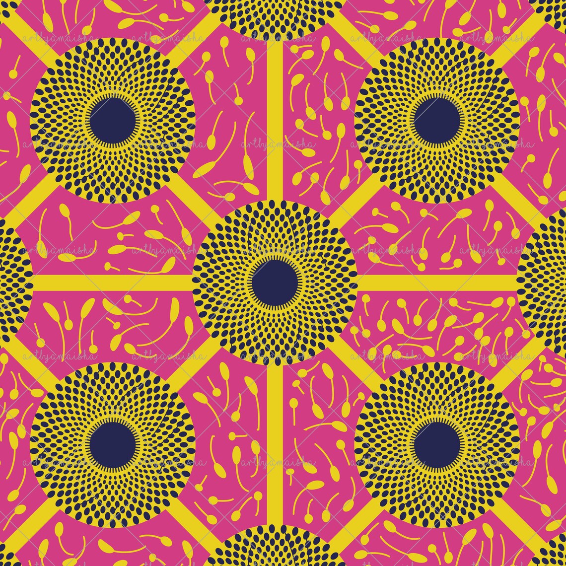 African Digital Seamless Vector Patterns, Tribal Texture, Ankara Design ...