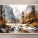 Yosemite National Park Watercolor Painting Art Print Yosemite - Etsy