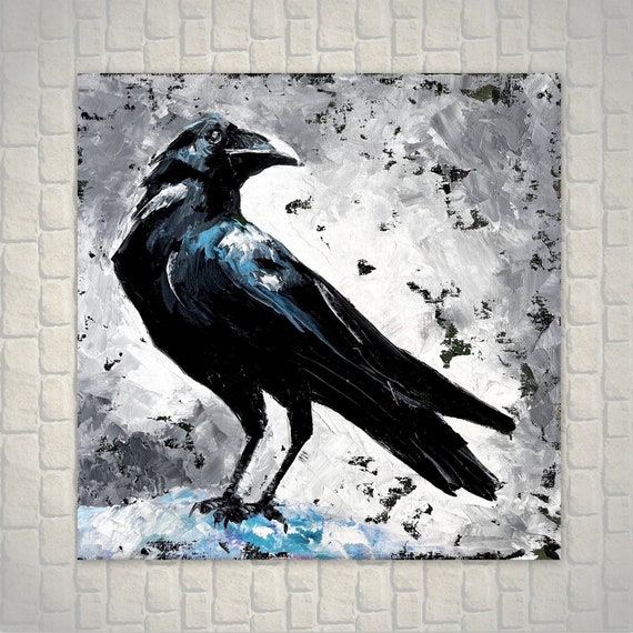 Abstract Crow Painting