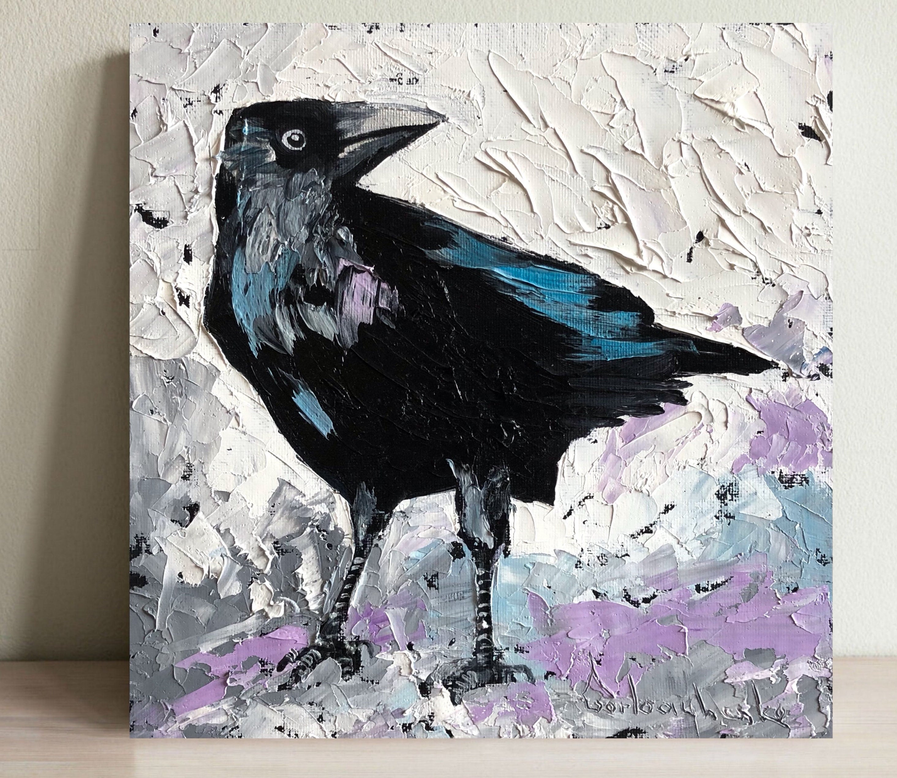 Abstract Crow Painting