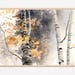 Aspen Tree Watercolor Painting Art Print, Autumn Landscape Wall Art ...