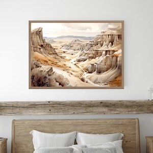 Badlands National Park Travel Art Print Watercolor Wall Art Badlands ...