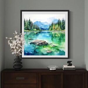 Jasper National Park Canada Print, Watercolor Art Print, Jasper Wall ...