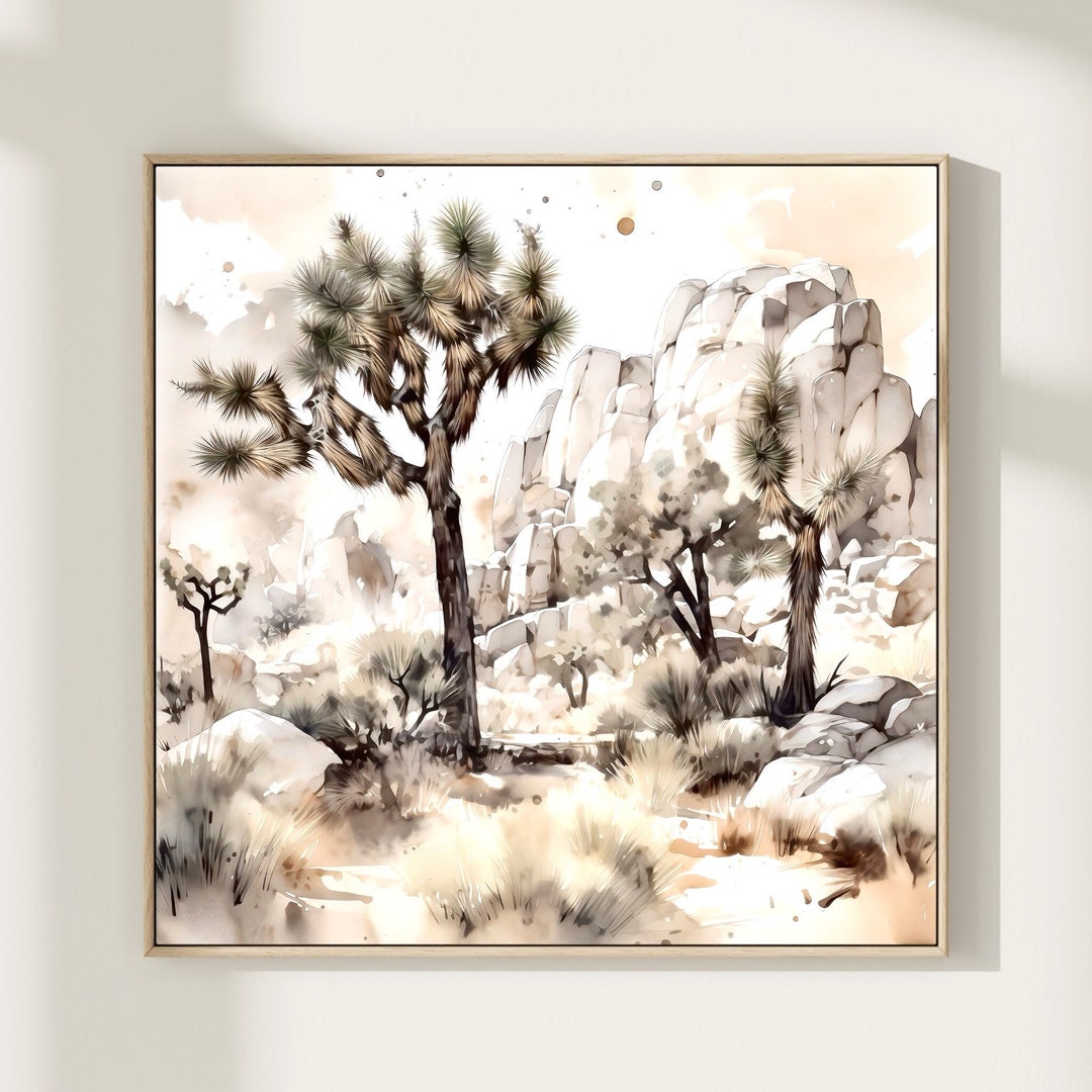 Joshua Tree Watercolor Painting National Park Art Print Travel ...