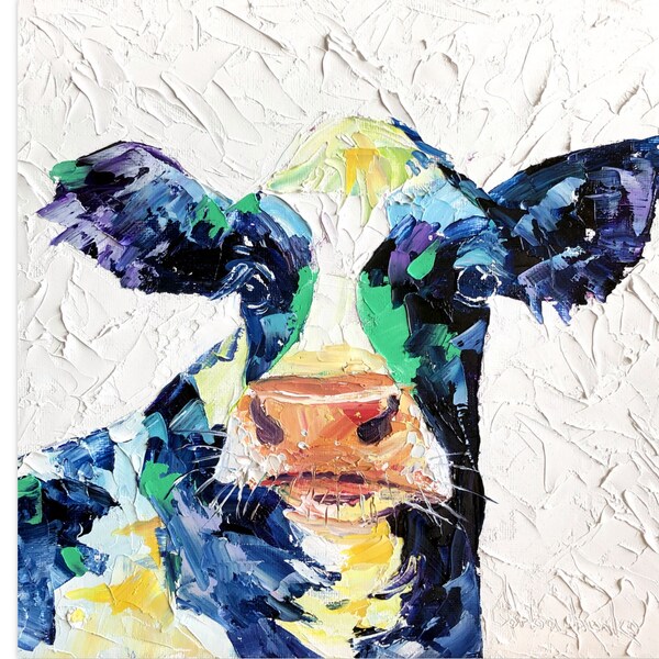 Cow Painting - Etsy