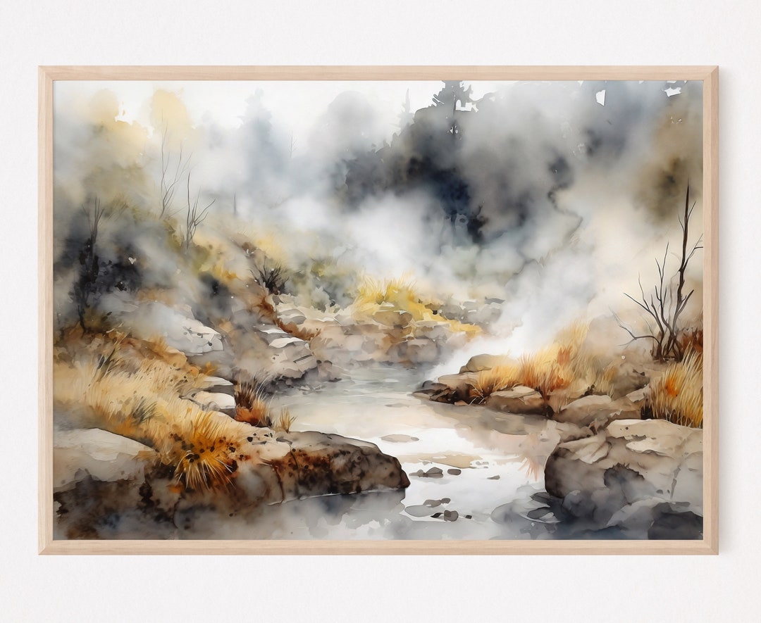 Hot Springs National Park Art, National Park Painting, Hot Springs ...