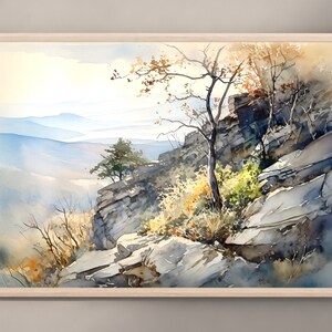 Shenandoah National Park Watercolor Art Print, Shenandoah National Park ...