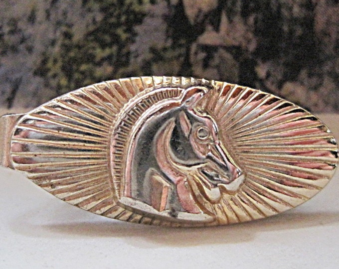 Vintage Knight Chess Piece Tie Clip / 1960s Queen's Gambit Tie Bar ...
