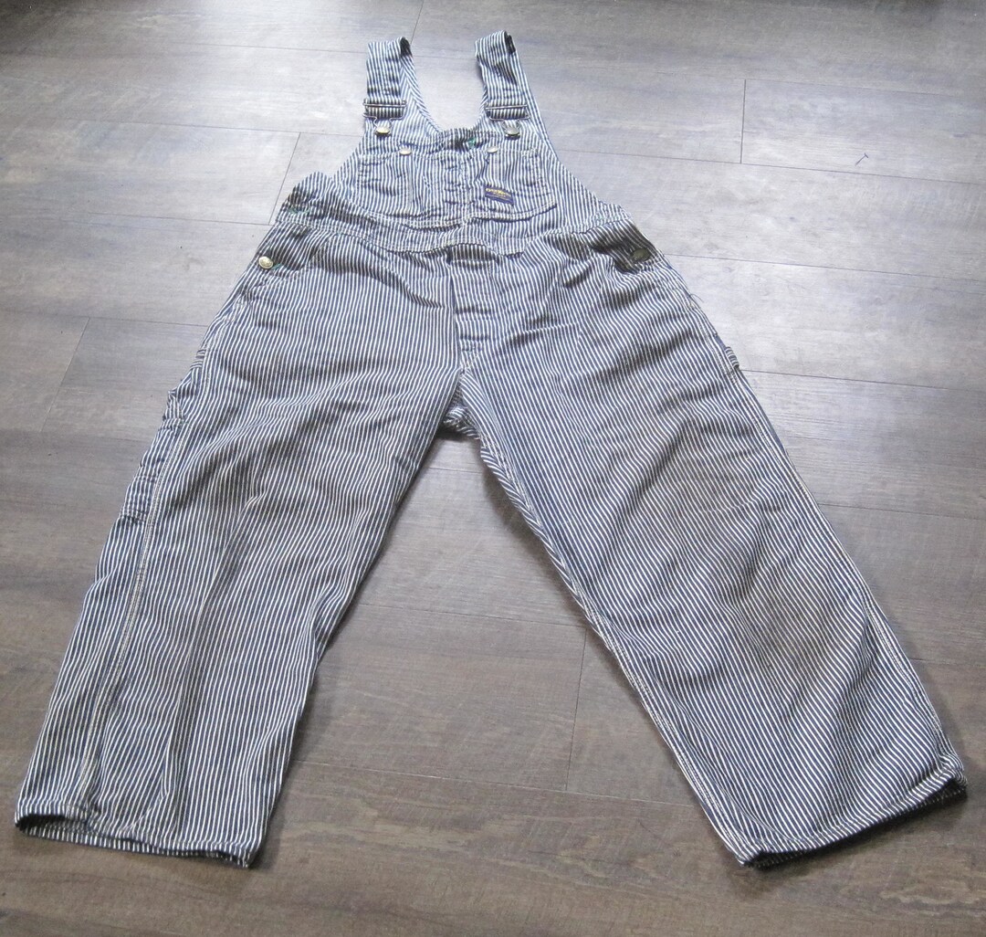 Vintage Oshkosh B'gosh Hickory Stripe Overalls (32x25) - Etsy