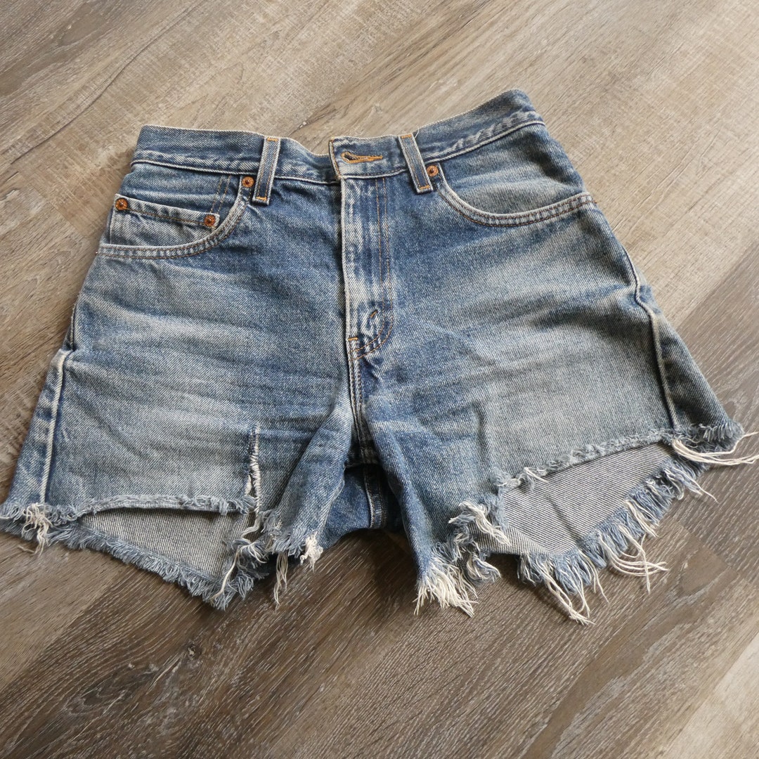 Vintage Levi's Distressed Denim Cut off Jean Shorts / Naturally Worn ...