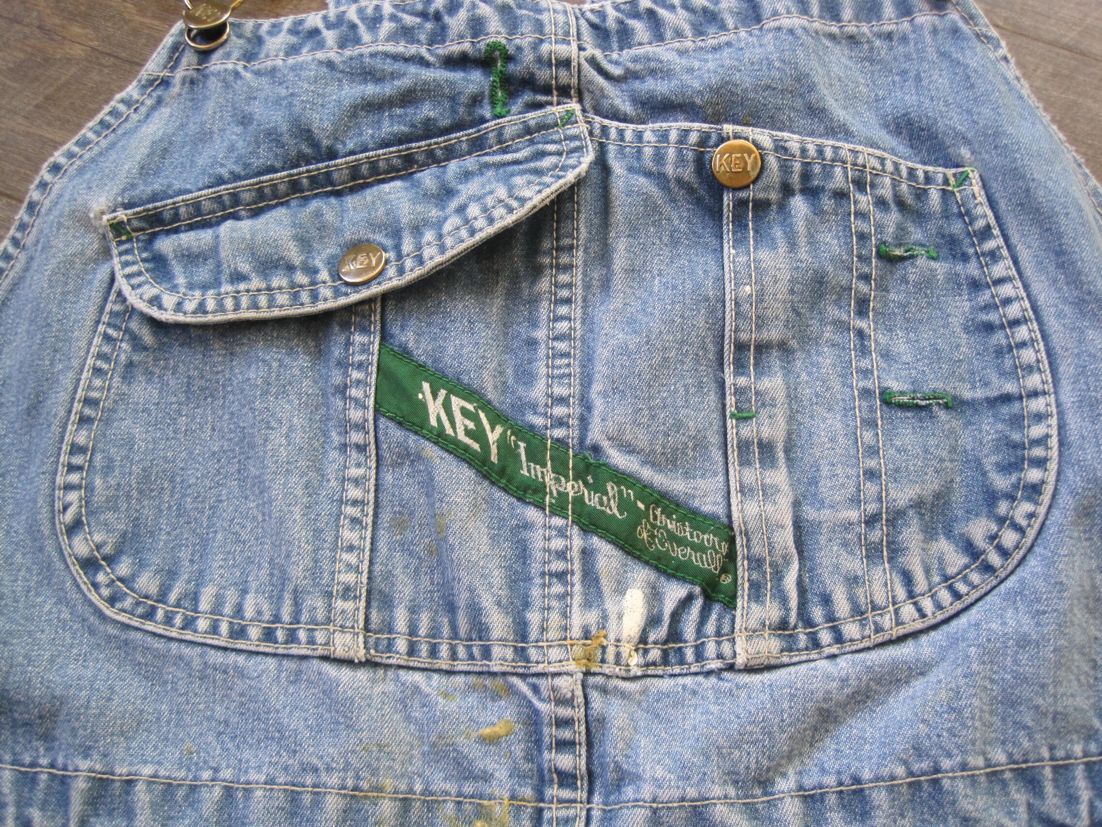 Vintage Key Imperial Denim Bib Overalls / 1980s 90s Workwear - Etsy