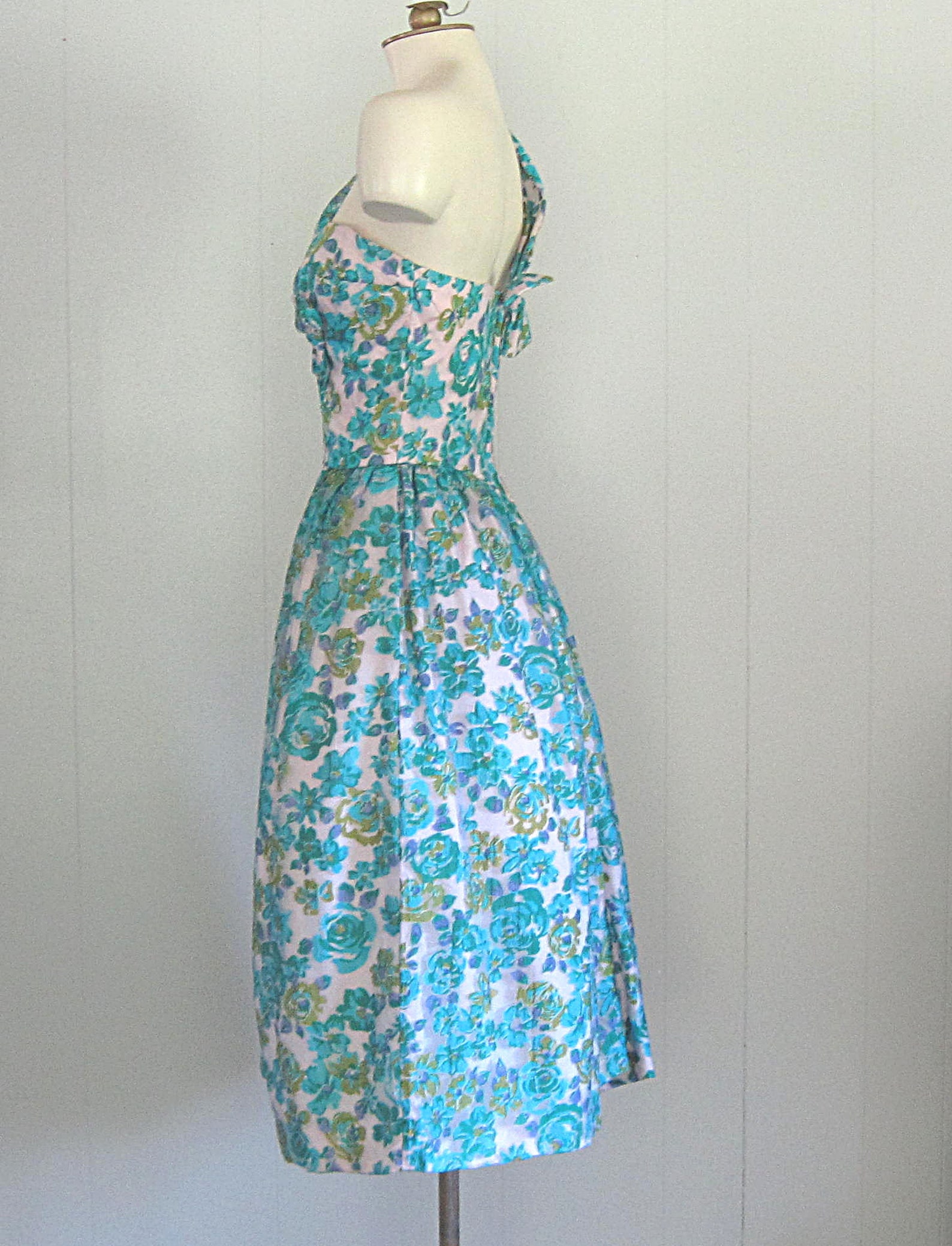 Vintage Lorrie Deb Floral Cocktail Dress / 1950s 1960s Mad Men - Etsy