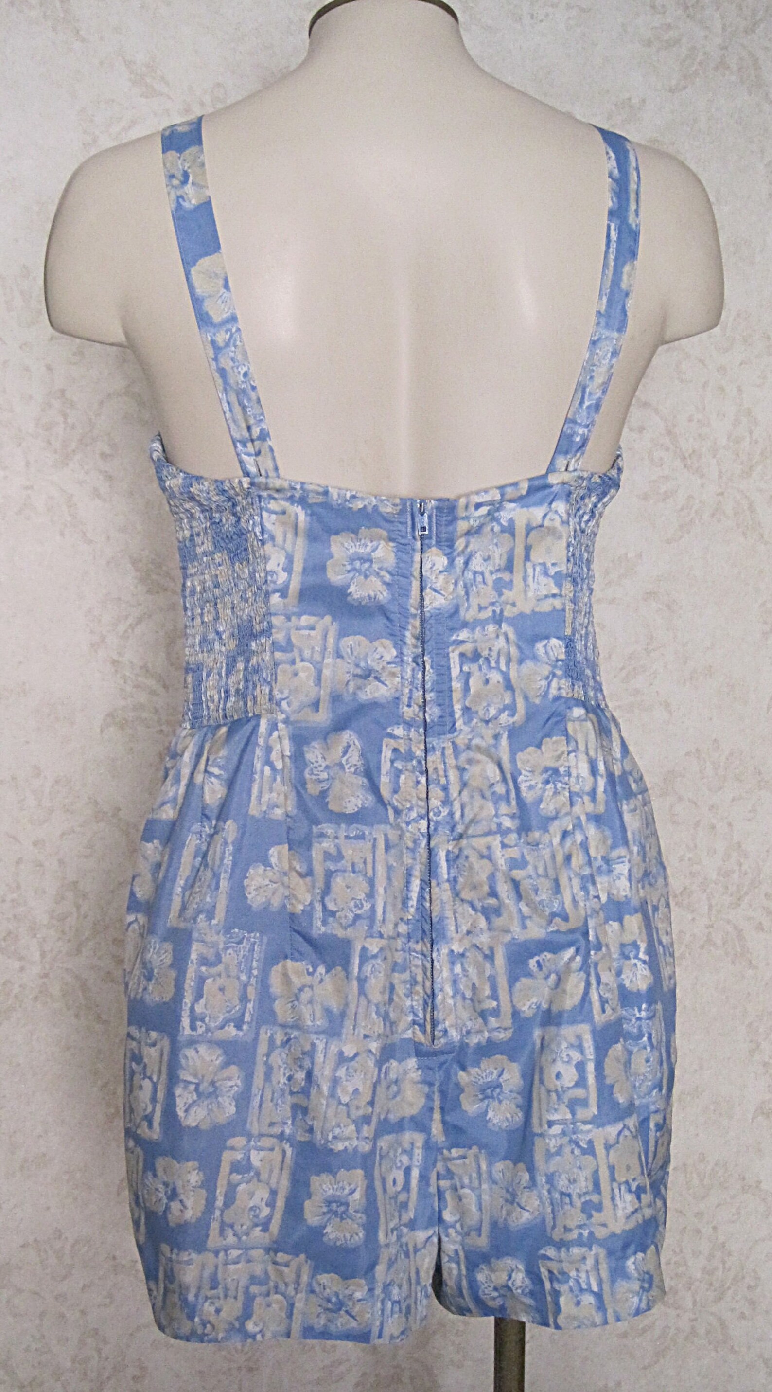1950s Vintage Bathing Suit / 50s Jantzen Blue White and Beige | Etsy