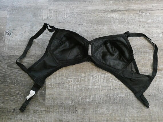 Vintage Exquisite Form Black Lace Bra 1950s 1960s Ill… - Gem