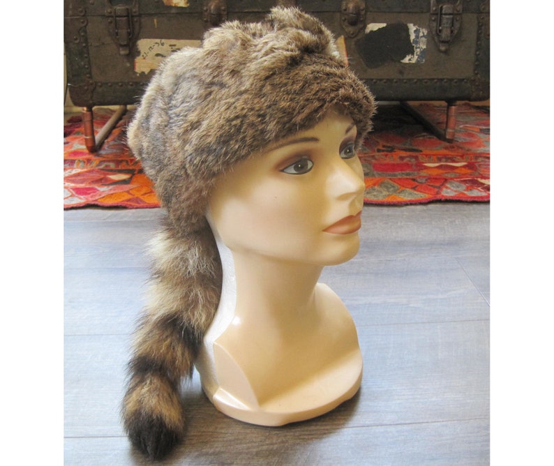Vintage Coonskin Cap / 1950s '60s Daniel Boone Genuine Fur - Etsy