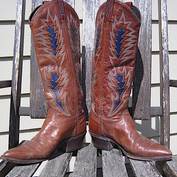 Inlay Cowboy Boots - Etsy