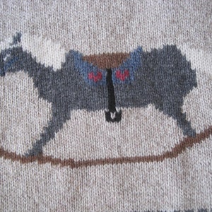 1990 Vintage Eddie Bauer Rocking Horse Sweater / Novelty '90s Vintage ...