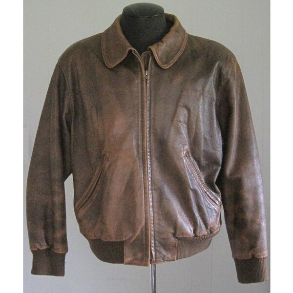 Leather Bomber Jacket for Men - Etsy
