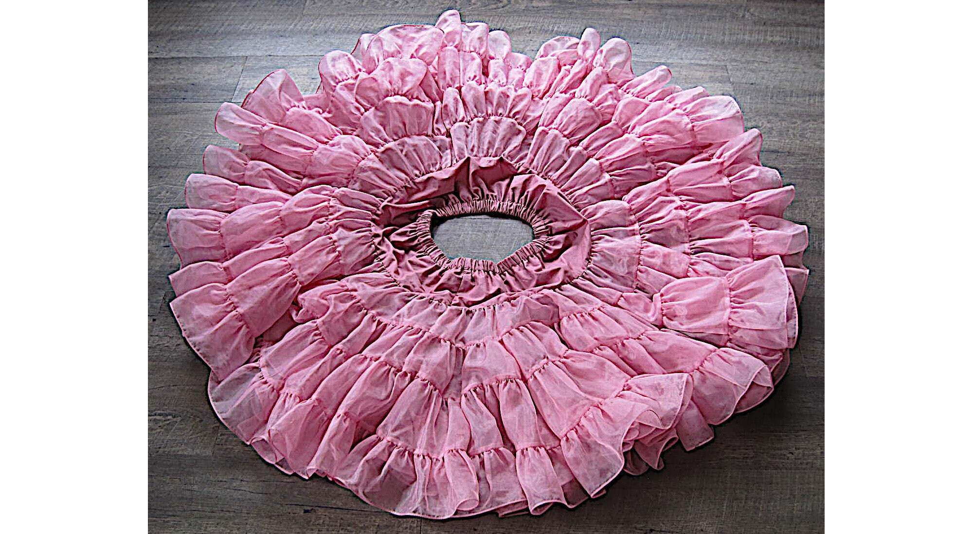 Vintage Full Pink Crinoline / Double Layer Tulle Square Dance Petticoat ...