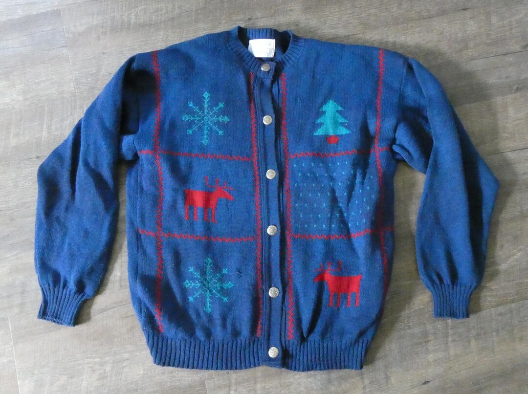 1990s Vintage Pendleton Pure Wool Christmas Sweater / Medium 80s 90s ...