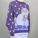 1980s Vintage Crazy Cat Lady Sweater / '80s '90s Cat & Kitten Hearts ...