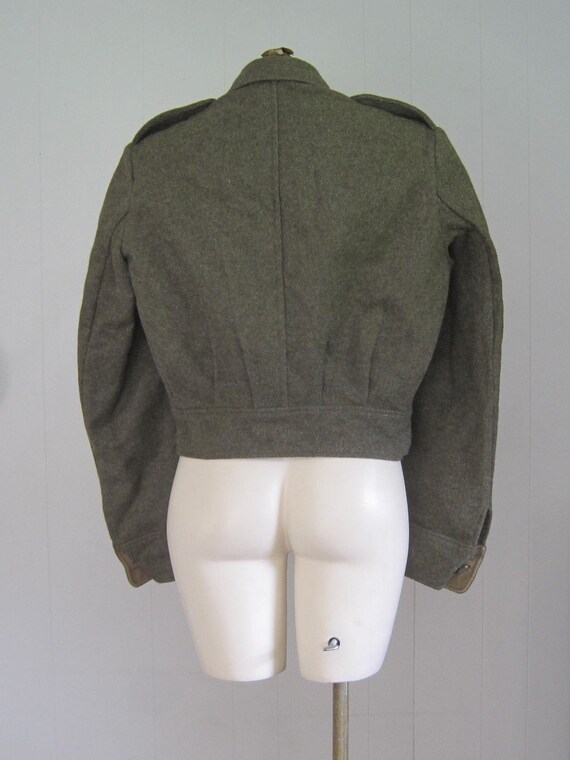 1950s Wool Eisenhower Jacket / 1958 Olive Cropped Ike… - Gem