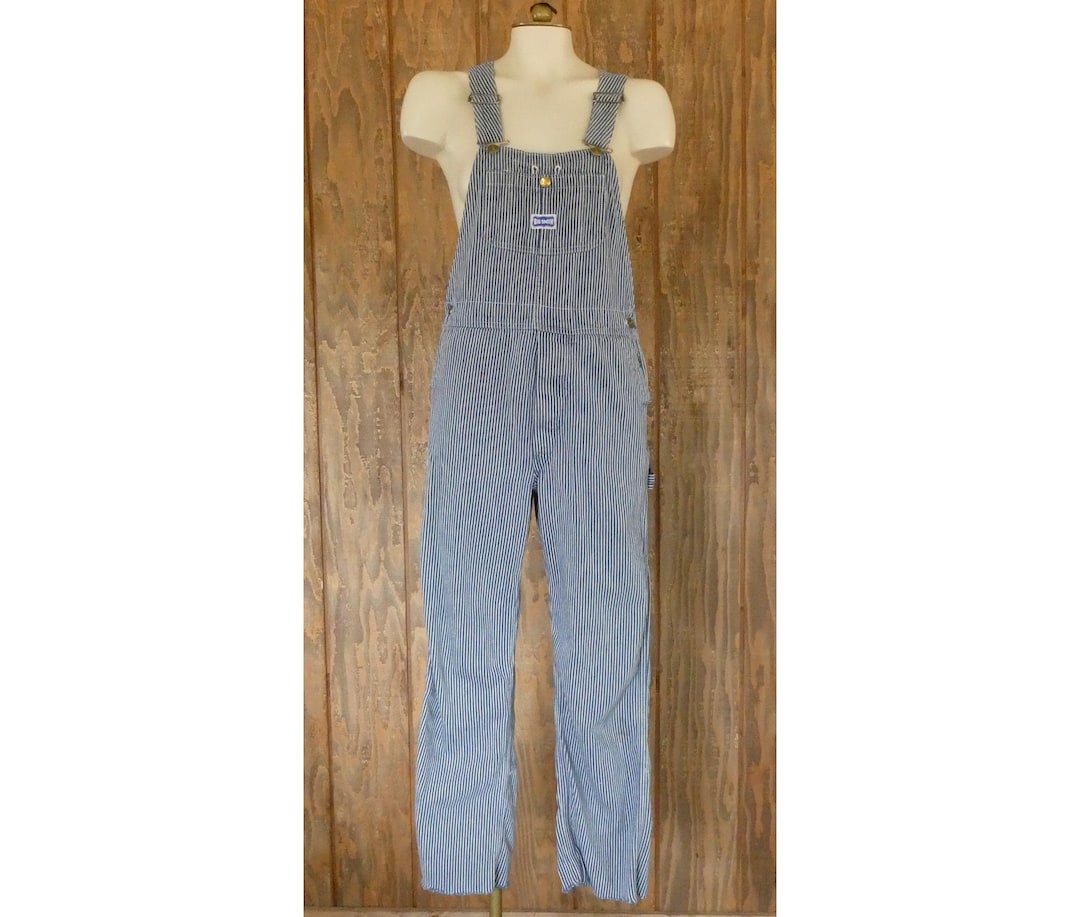 Vintage Big Smith Engineer Stripe Bib Overalls Small Size 31 Waist ...