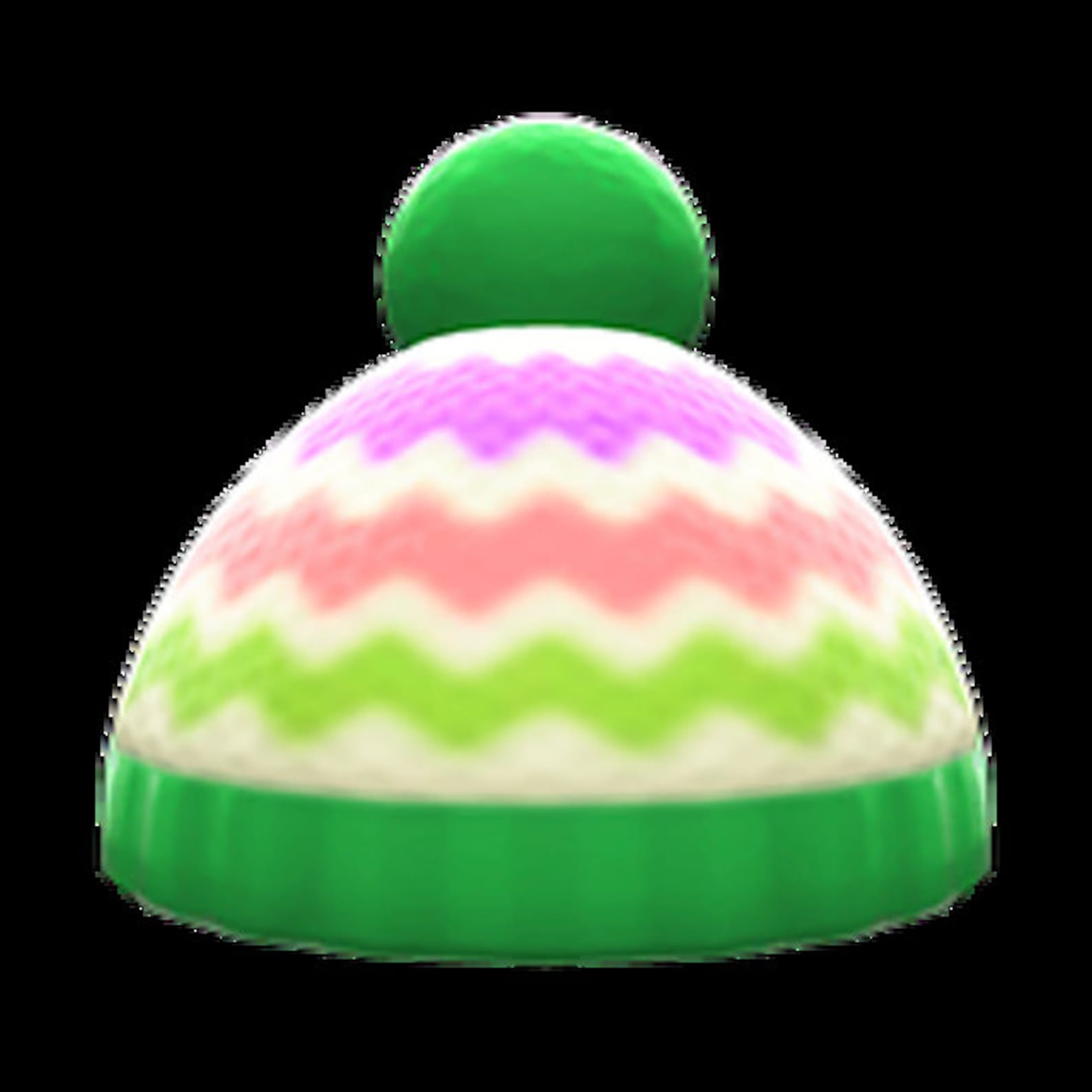 Fans of Animal Crossing (ACNH) Hand Knit 19" Doll Hat With Zig Zag ...