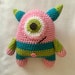 Sweet and Loveable Pink Monster Alien Friend Toy Doll With Blue and ...