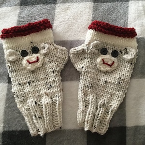 Custom Hand-knit Fingerless Gloves - Monkey Mitts - Etsy
