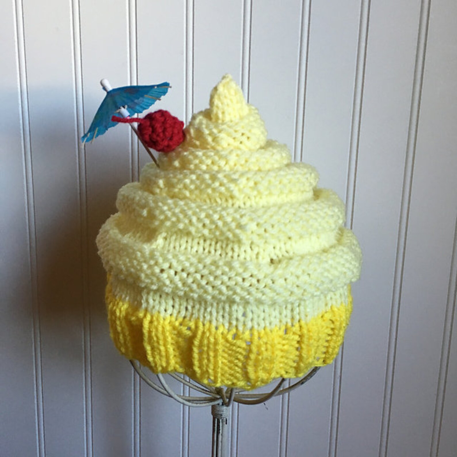 Adorable Hand Knit Soft Serve Ice Cream Cone Hat Any Size - Etsy