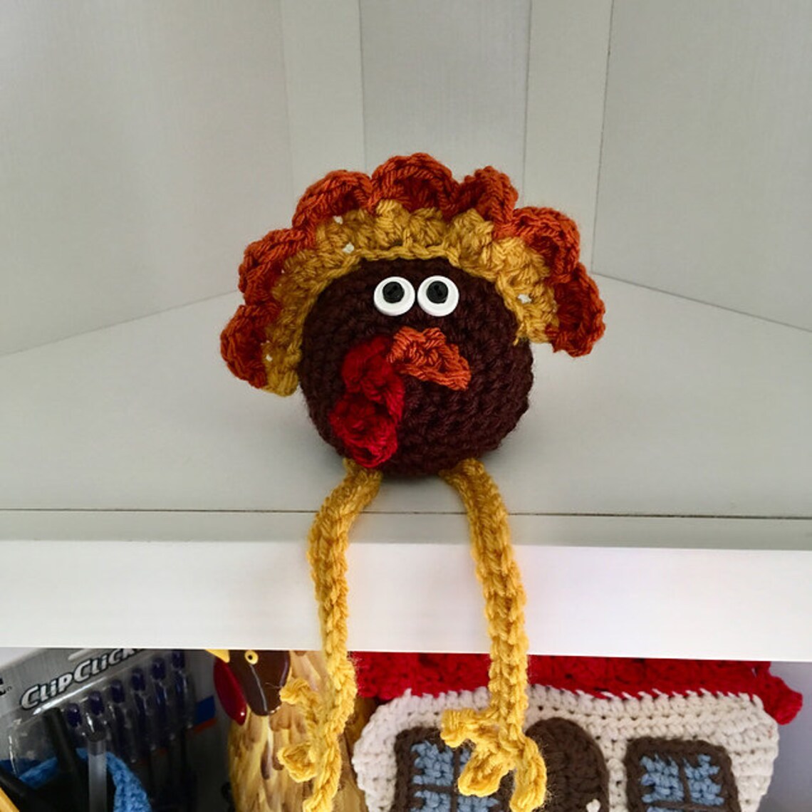 Sitting Pretty Cute Turkey Buddy Brown Crochet Cute | Etsy