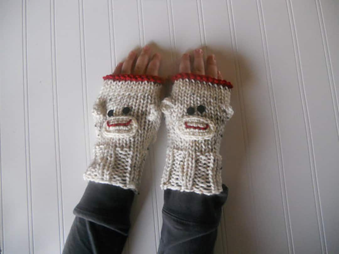 Custom Hand-knit Fingerless Gloves - Monkey Mitts - Etsy