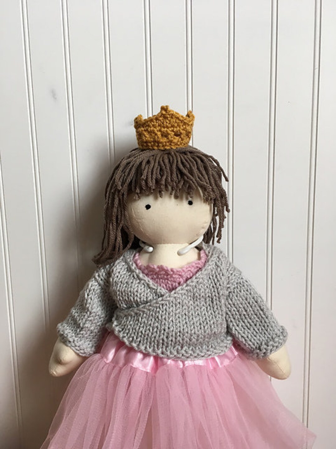 Adorable 18" Ballerina Muslin Doll With Hand-knit Leotard, Sweater ...