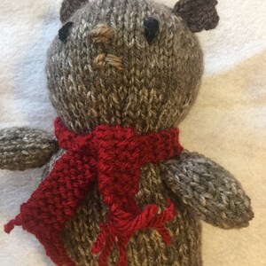 Adorable Brown Bear With Red Scarf - Critter Bear Stuffed Toy Doll ...
