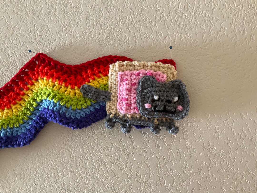 Adorable Fans of Nyan Cat Rainbow Scarf Crochet Wall Hanging - Etsy