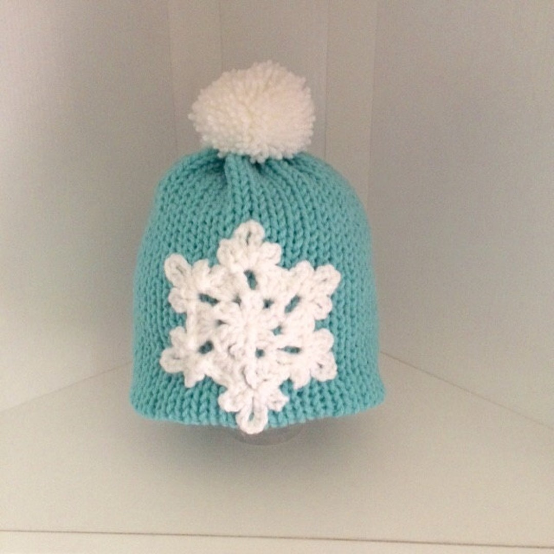 Fans of Frozen Knit Snowflake Hat - Etsy