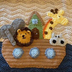 Adorable Noah's Ark Ripple Baby Blanket Throw and Hat - Giraffe ...