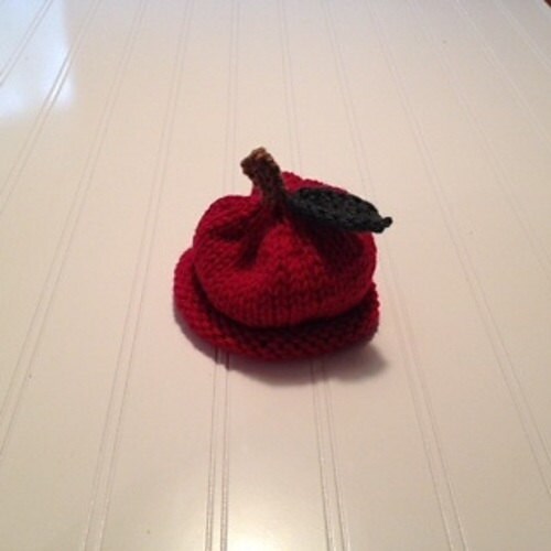 Cutest Little Baby Apple Hat With Apple Blossom - Etsy