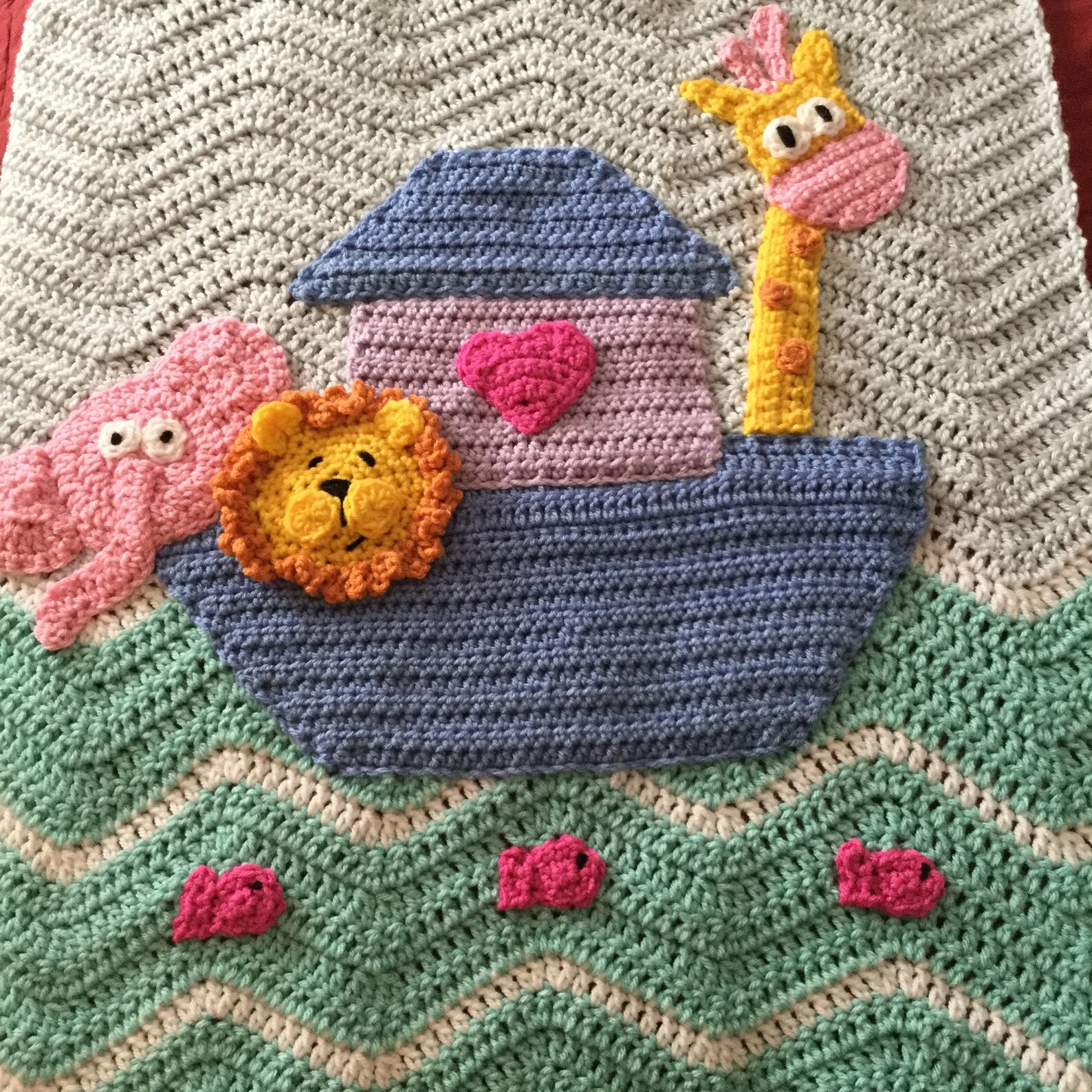 Adorable Noah's Ark Ripple Baby Blanket Throw Giraffe - Etsy