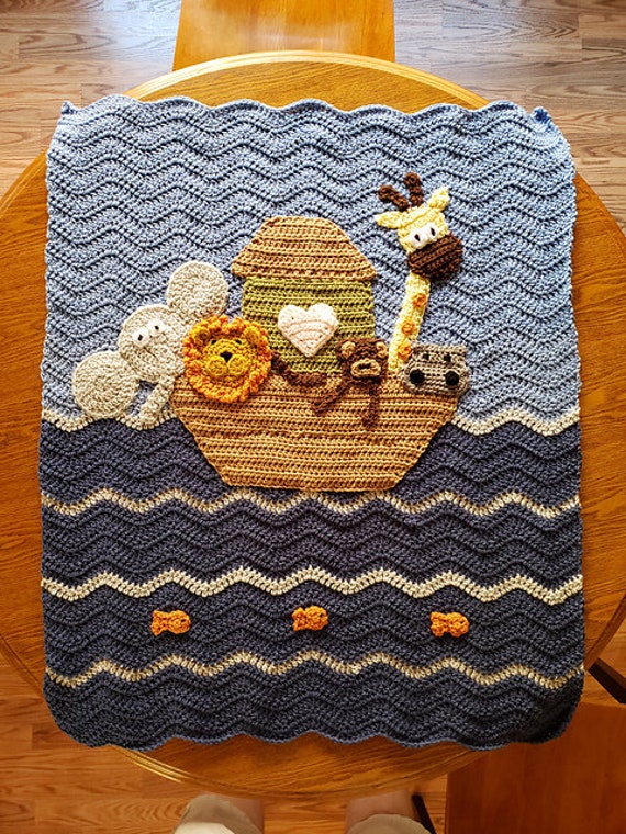 Adorable Noah's Ark Ripple Baby Blanket Throw Giraffe | Etsy