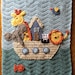 Adorable Noah's Ark Ripple Baby Blanket Throw Giraffe, Elephant, Zebra ...